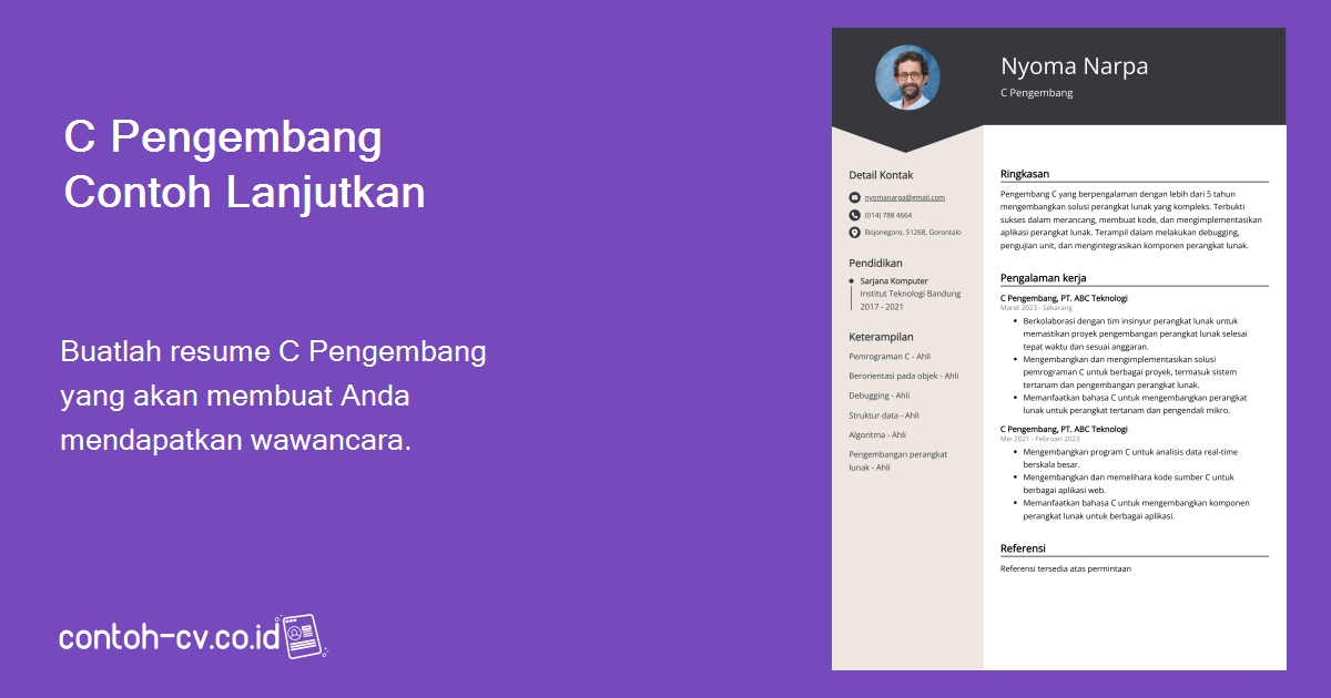 Contoh Resume Pengembang C (Panduan Gratis)