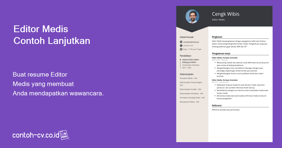 Resume Editor Medis: Deskripsi Pekerjaan, Contoh & Panduan