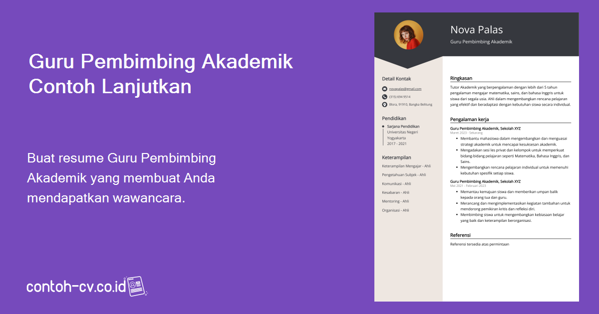 Contoh Resume Tutor Akademik (Panduan Gratis)