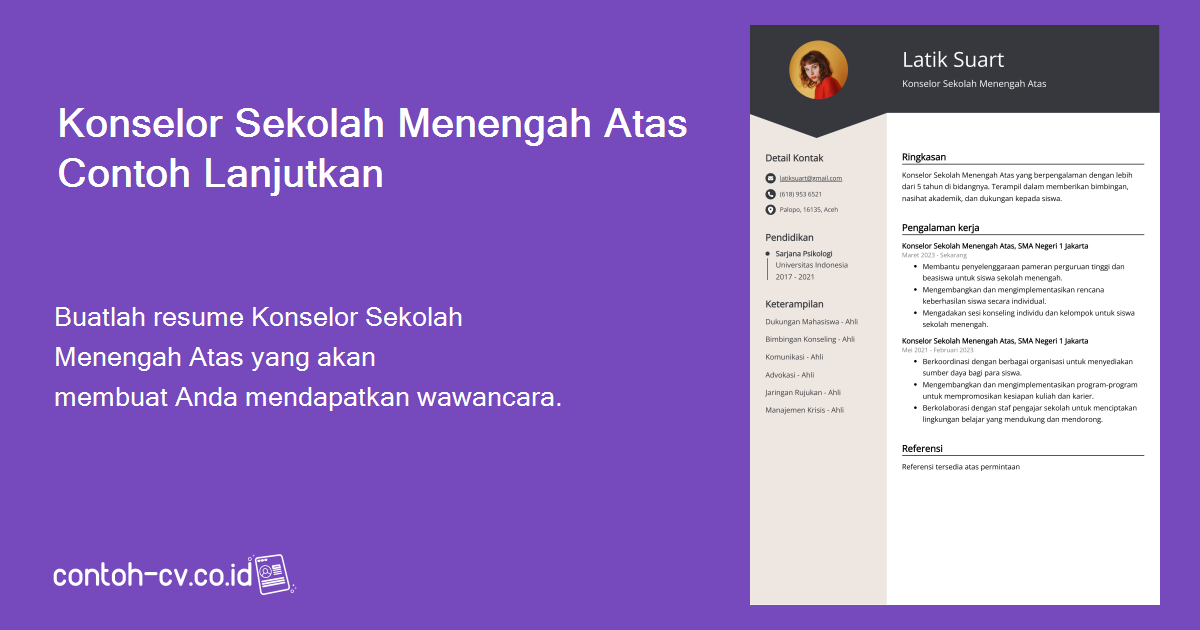 Contoh Resume Konselor Sekolah Menengah Atas (Panduan Gratis) Contoh Resume Konselor Sekolah Menengah Atas (Panduan Gratis)