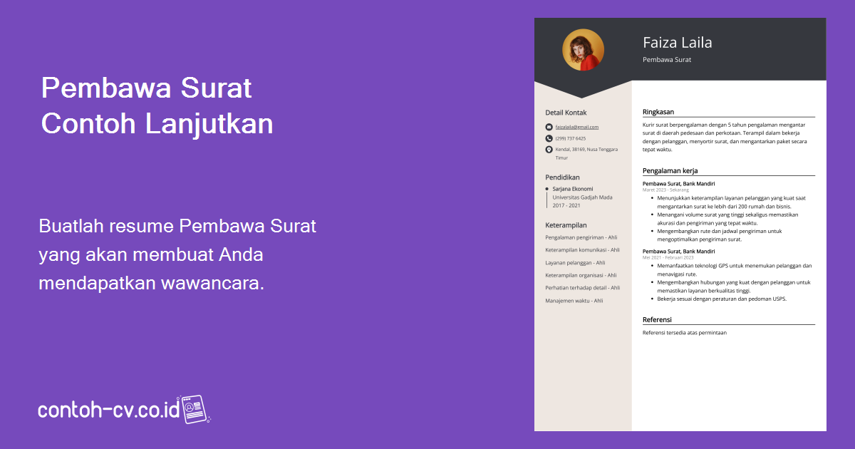 Contoh Resume Pembawa Surat (Panduan Gratis)