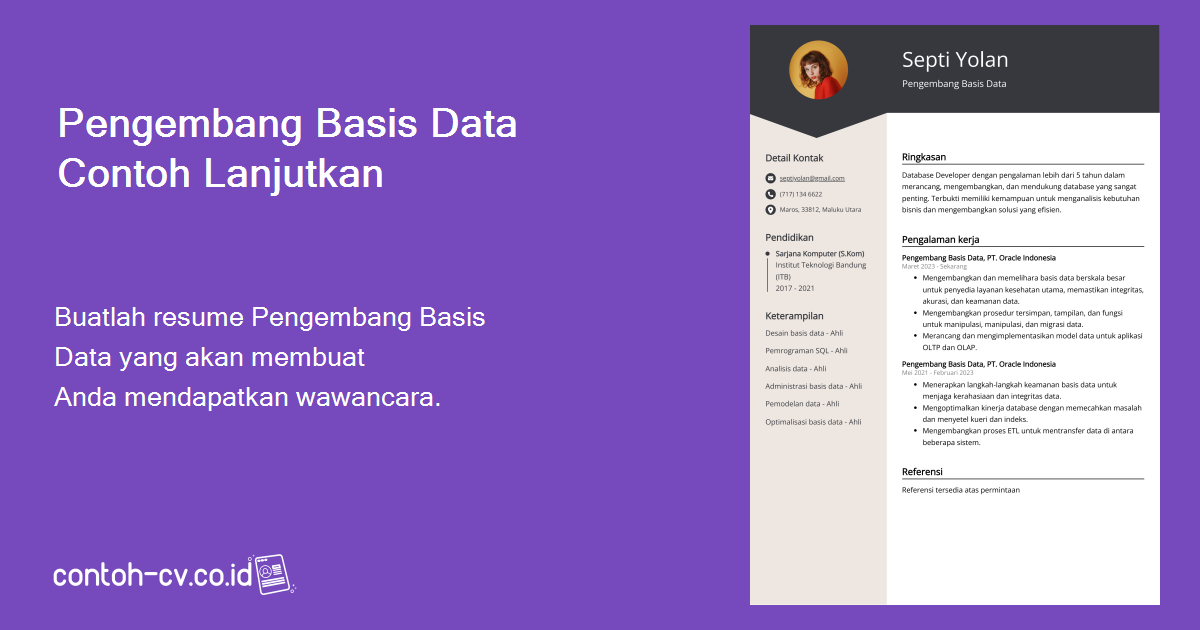 Contoh Resume Pengembang Basis Data (Panduan Gratis) Contoh Resume Pengembang Basis Data (Panduan Gratis)