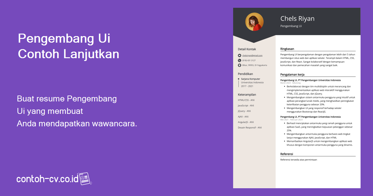 Contoh Resume Pengembang Ui (Panduan Gratis)