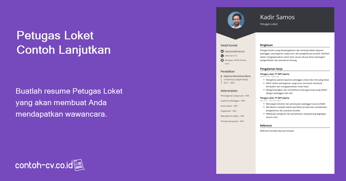 Contoh Resume Petugas Konter (Panduan Gratis)