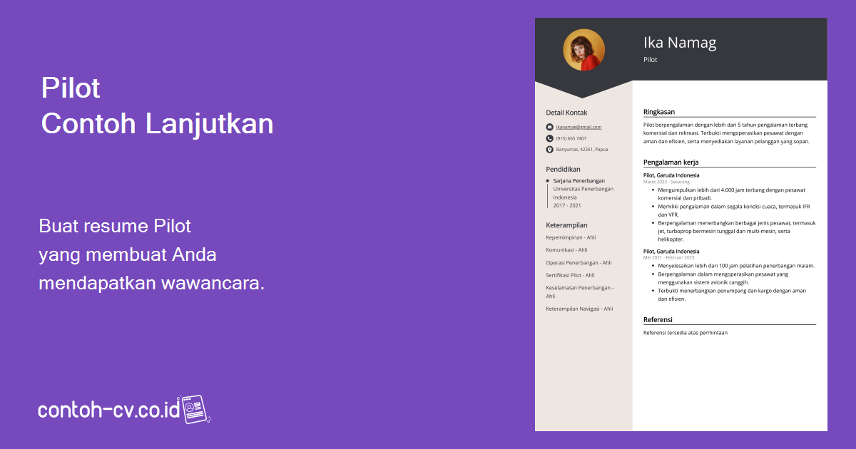 Contoh Resume Pilot (Templat & 20+ Tips)