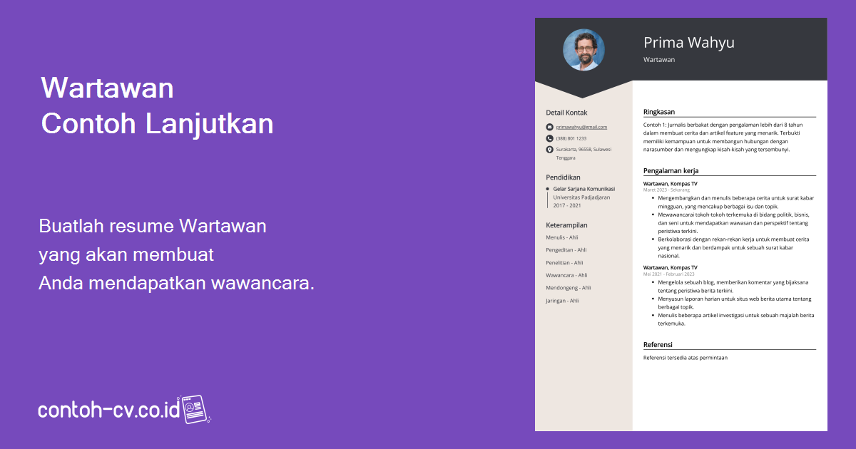Contoh Resume Jurnalis Berpengalaman (Panduan Gratis)